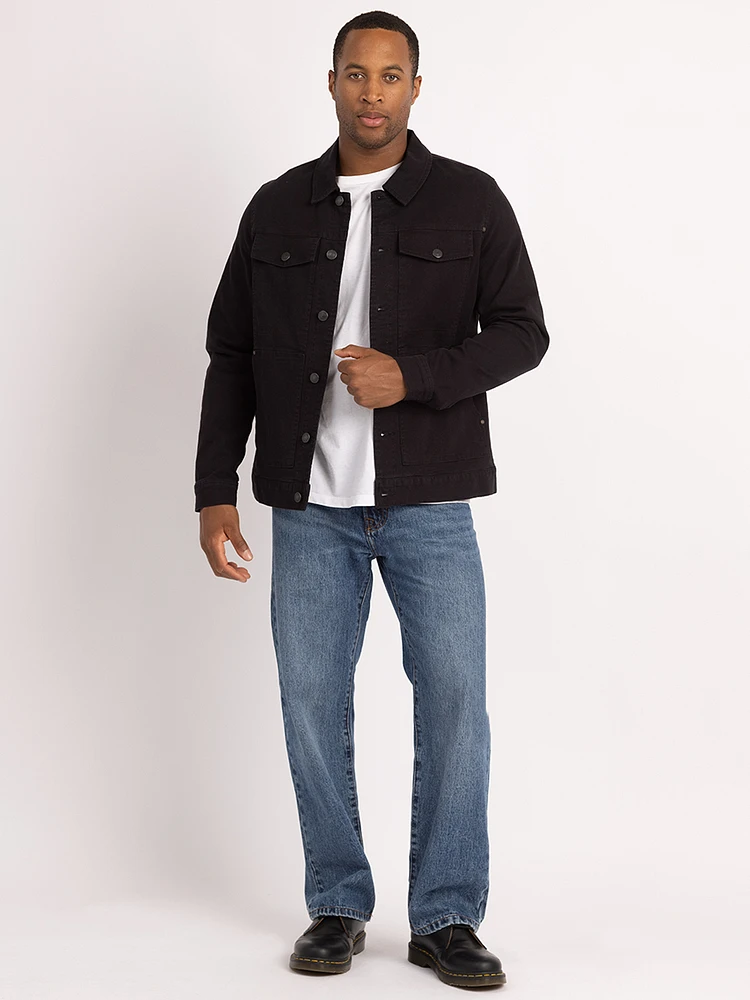 BOOTLEGGER Christopher plaid lined trucker jacket | Coquitlam Centre