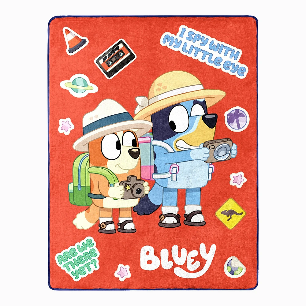 Claire's Bluey Silk Touch Throw Blanket | Hamilton Place