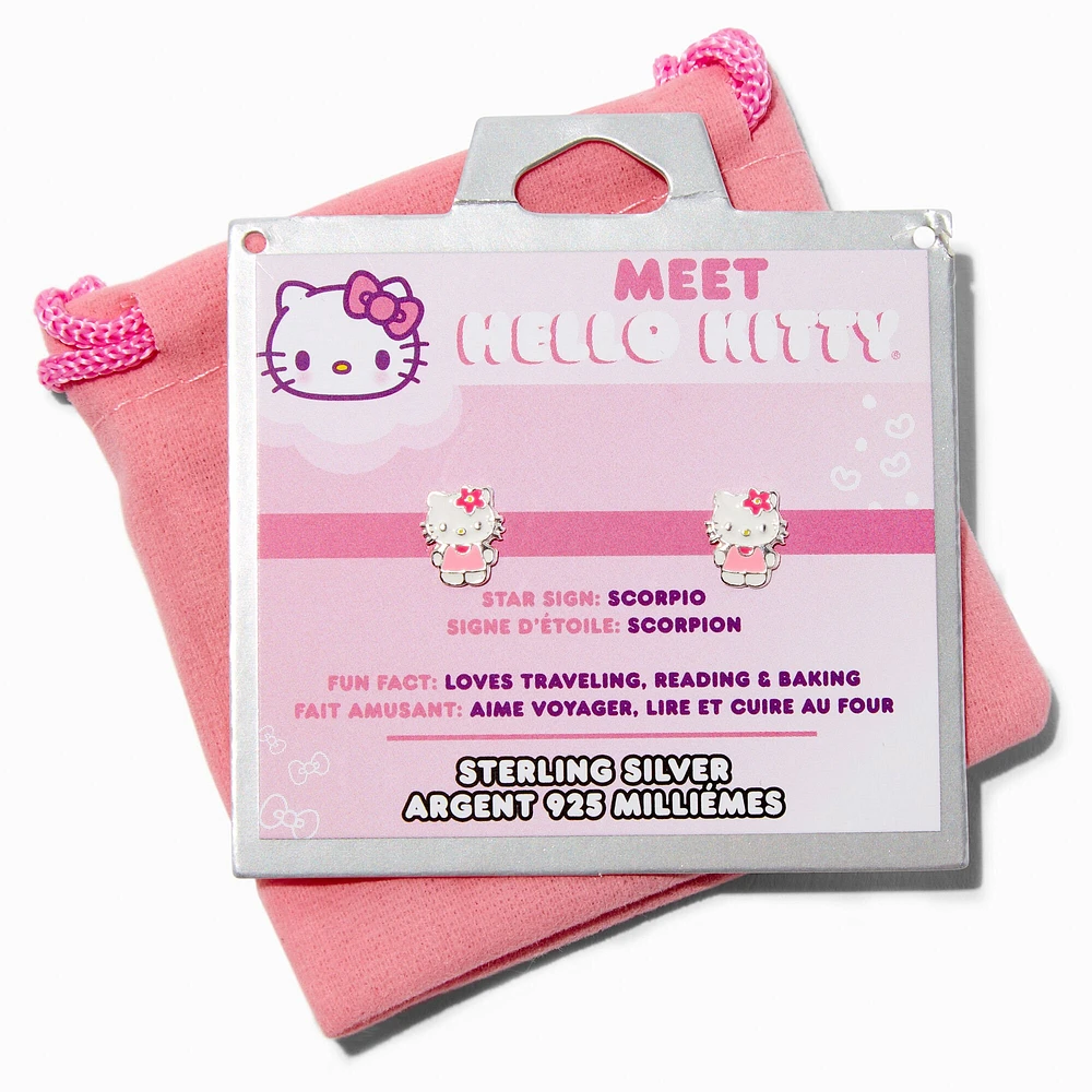 Claire's Sterling Silver Hello Kitty® and Friends Enamel Stud Earrings ...