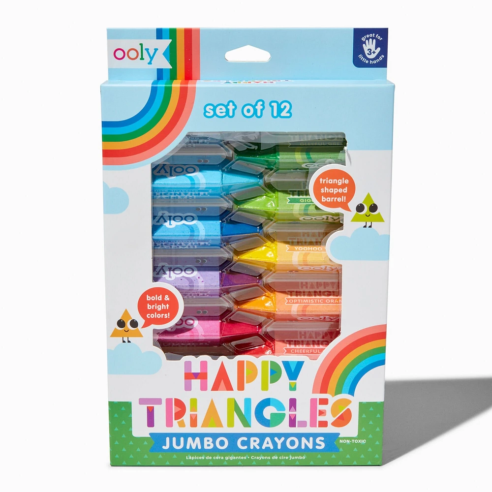 Claire's Ooly® Happy Triangles Jumbo Crayons - 12 Pack | Hamilton Place