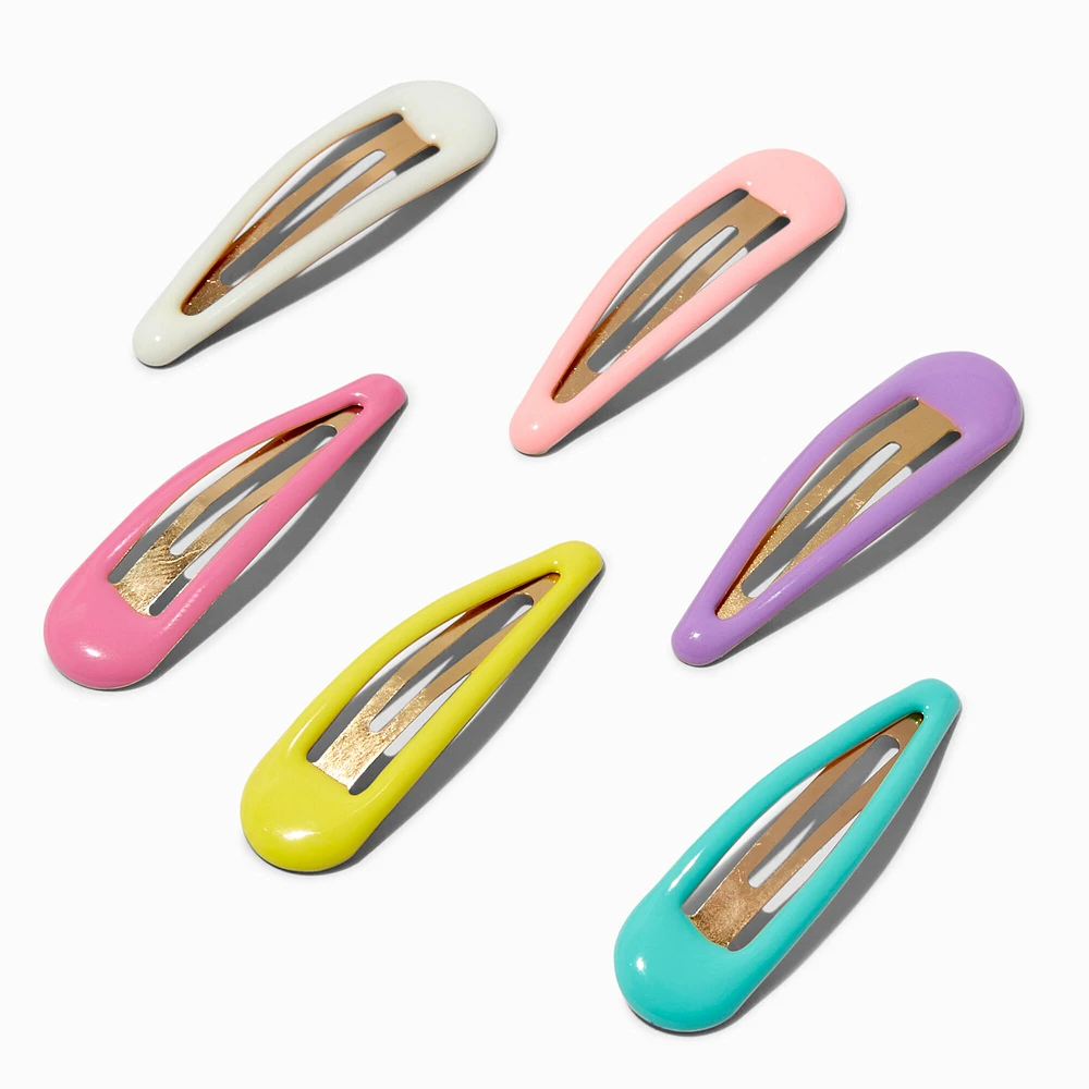 Claire's Club Pastel Snap Hair Clips - 6 Pack | Hamilton Place