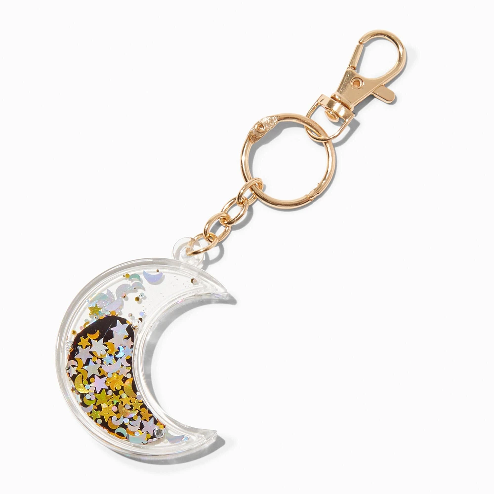 Claire's Moon Water-Filled Glitter Keychain | Hamilton Place