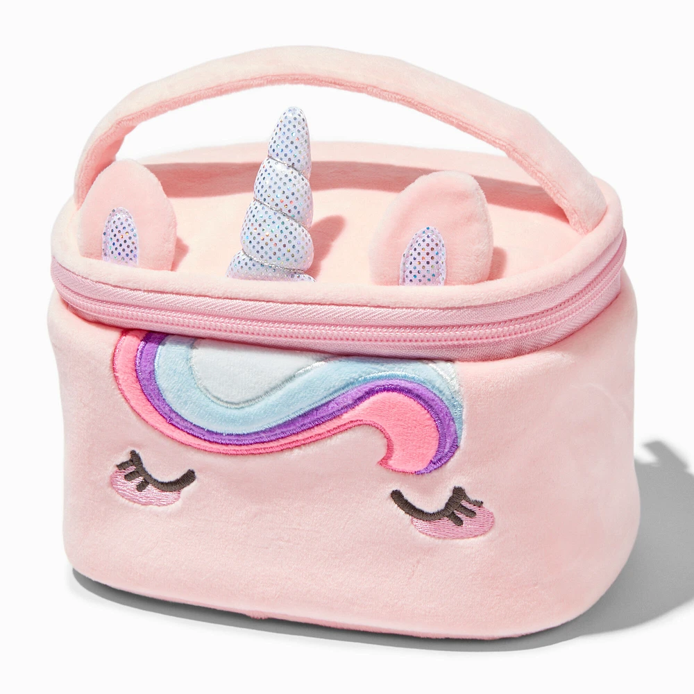 Claire's Chibi Unicorn Furry Makeup Bag | Hamilton Place