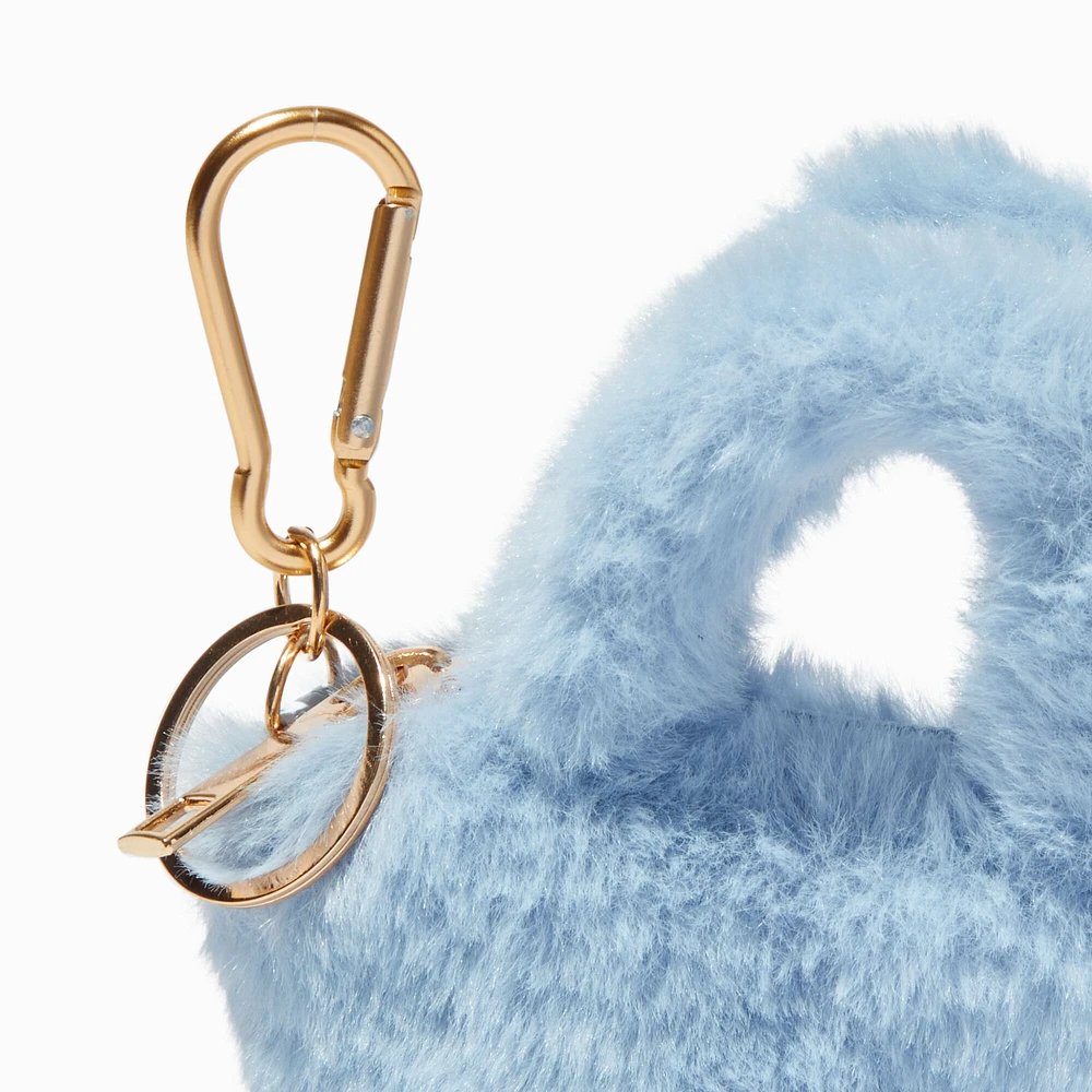 Claire's Blue Furry Mini Tote Bag Keychain | Hamilton Place