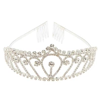 Claire's Silver Rhinestone Royal Tiara | Hamilton Place