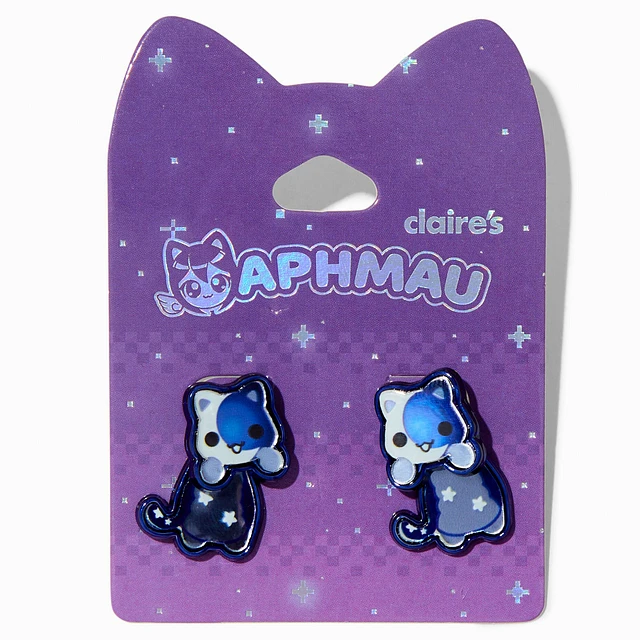 Claire's Aphmau™ Claire's Exclusive Moon Cat Front & Back Earrings at ...