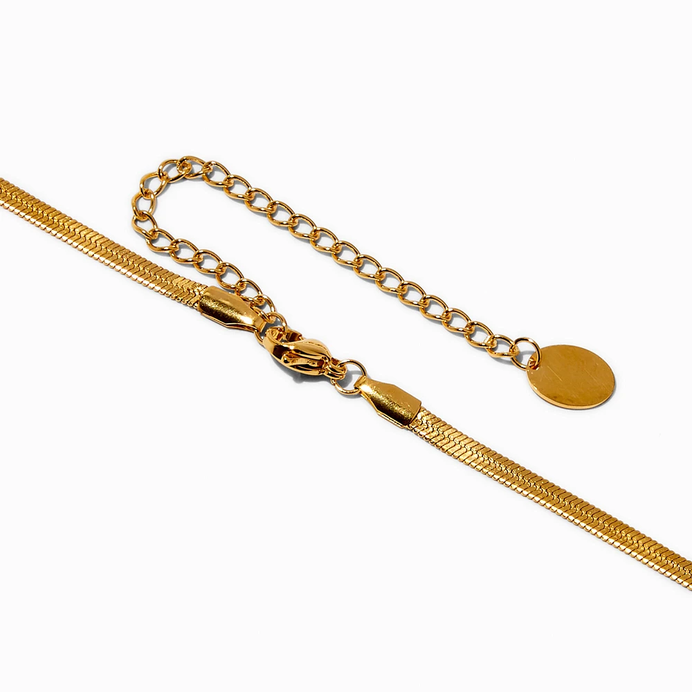Claire's Gold-tone Stainless Steel 4MM Snake Chain Necklace | Hamilton ...
