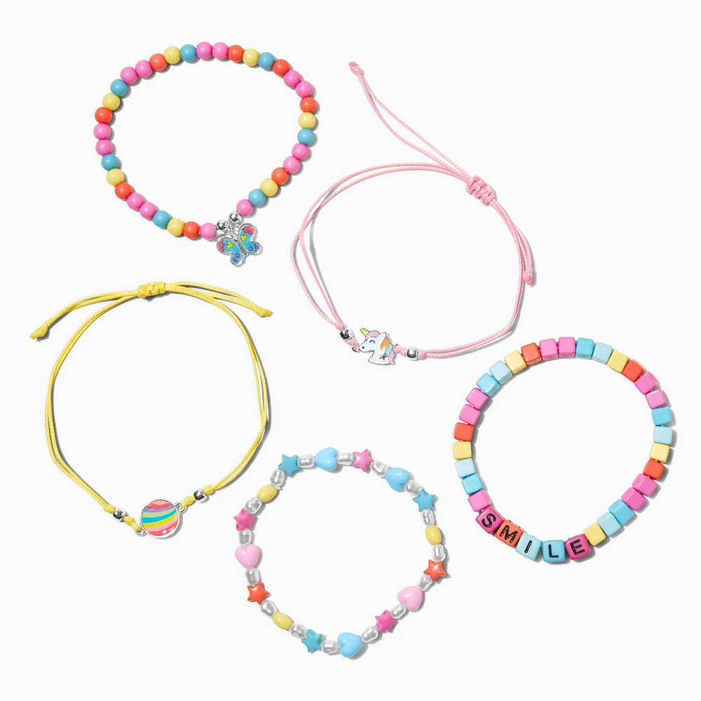 Claire's Mixed Pastel Bracelet Set - 5 Pack | Hamilton Place