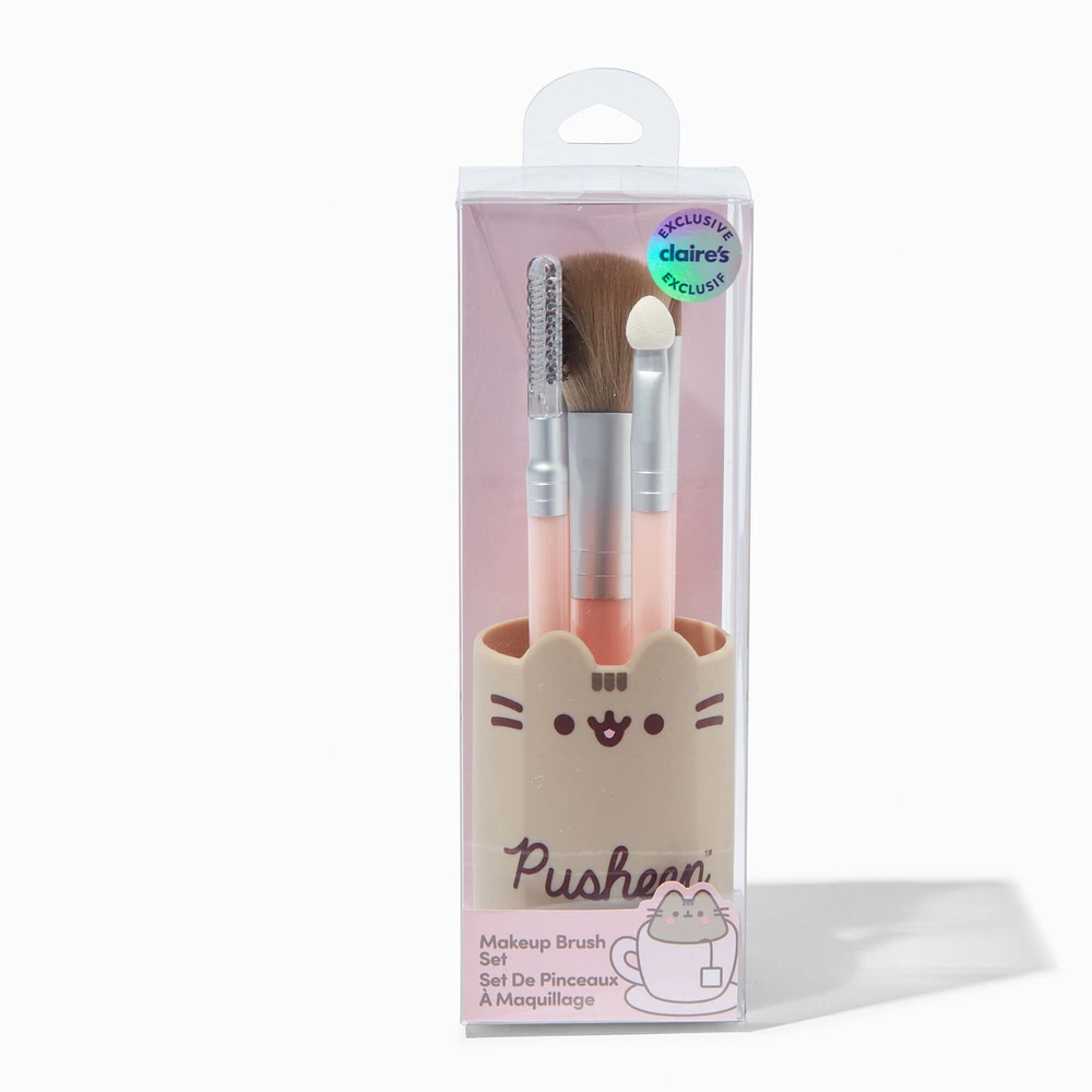 Claire's Pusheen® Claire's Exclusive Makeup Brush Set - 5 Pack ...