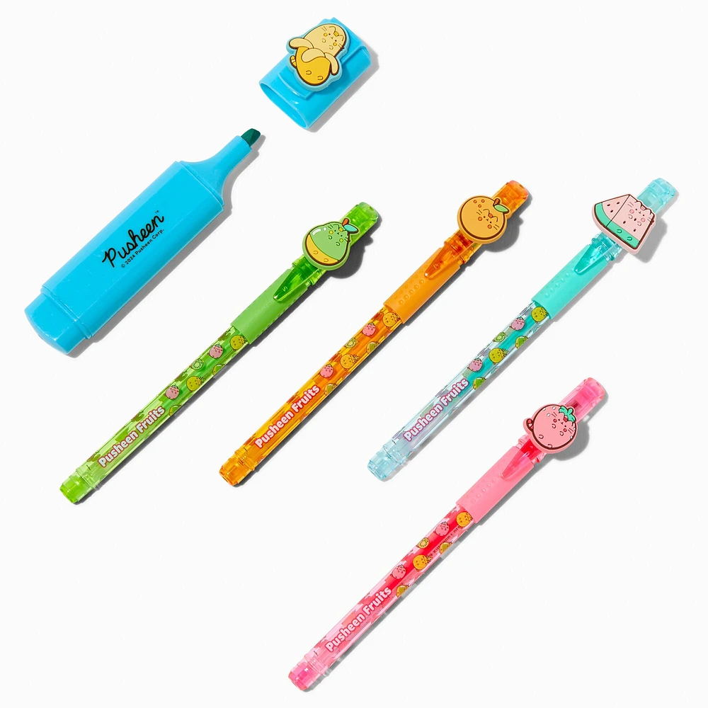 Claire's Pusheen® Fruits Pen Set - 5 Pack | Hamilton Place