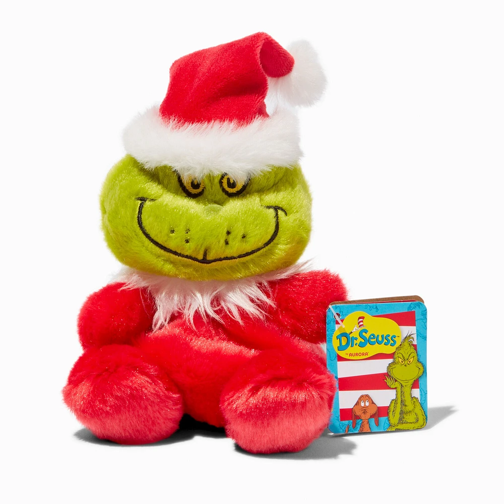 Claire's Dr. Seuss™ The Grinch Santa Grinch Palm Pals 5" Plush Toy ...