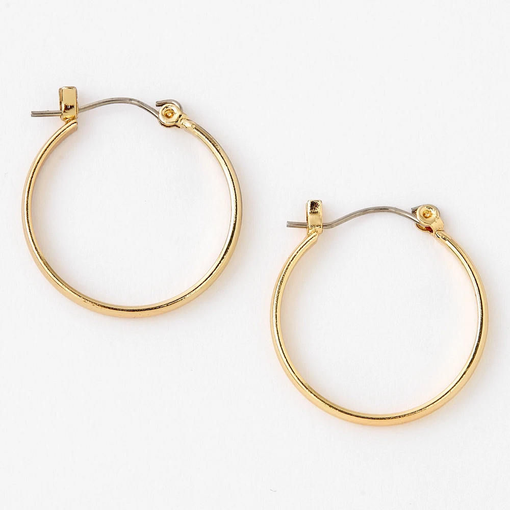 Claire's gold hoops store
