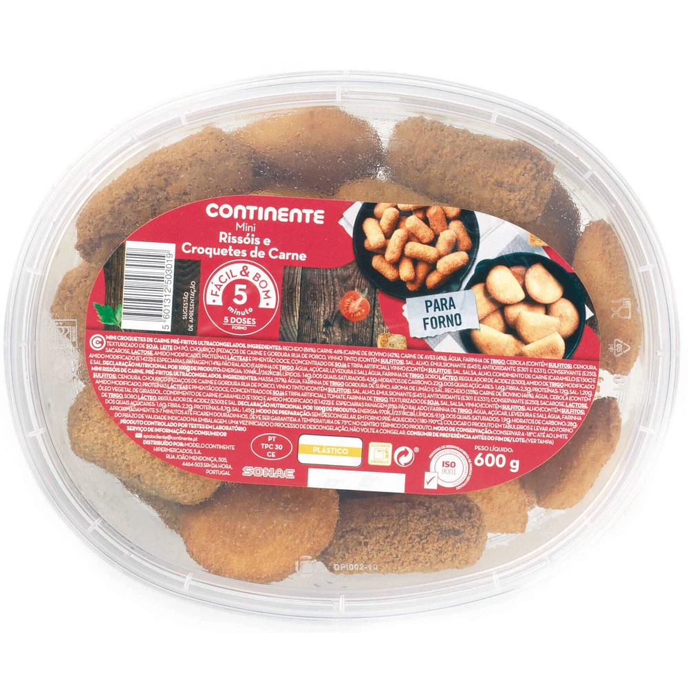 Continente Mini Rissóis e Croquetes de Carne Pré-Fritos | Centro Colombo