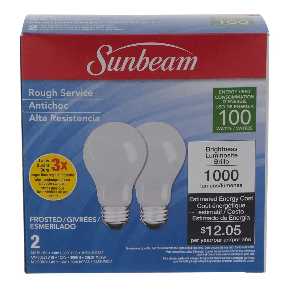 Long Life 100 Watt Incandescent Light Bulbs | Shelly Lighting