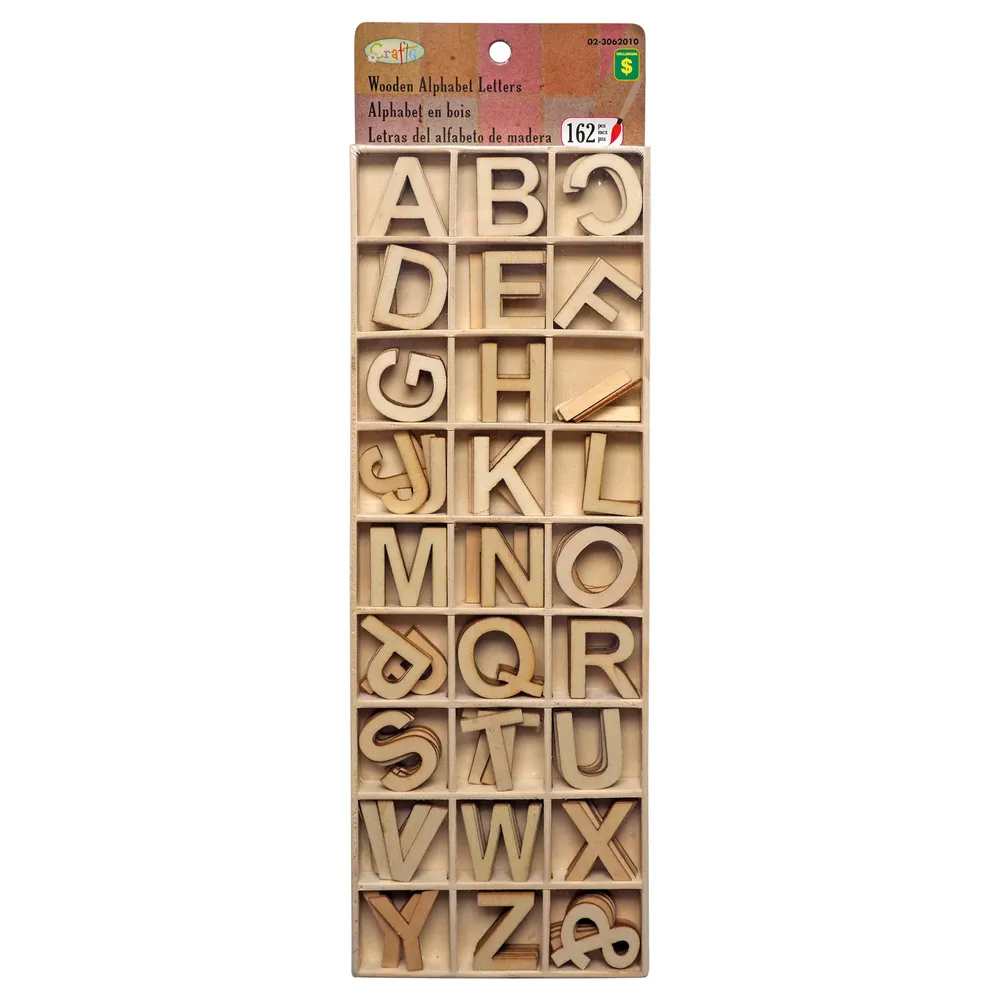 Dollarama Wooden Alphabet Letters 162PC - Case of 18 | Bramalea City Centre