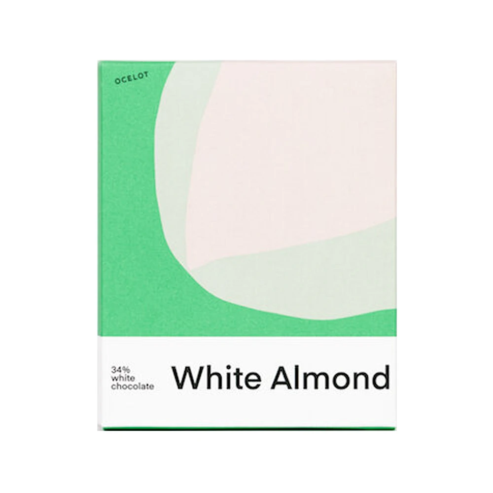 Ocelot Chocolate | White Almond White Chocolate Bar - 70g | King's Cross