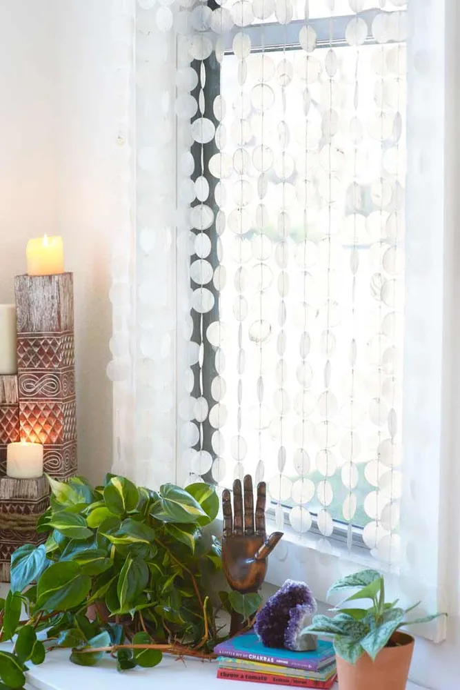 Earth Bound Trading White Capiz Shell Door Curtain | Hamilton Place