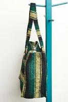 Earthbound Trading Yellow Striped Baja Tote Bag | Hamilton Place