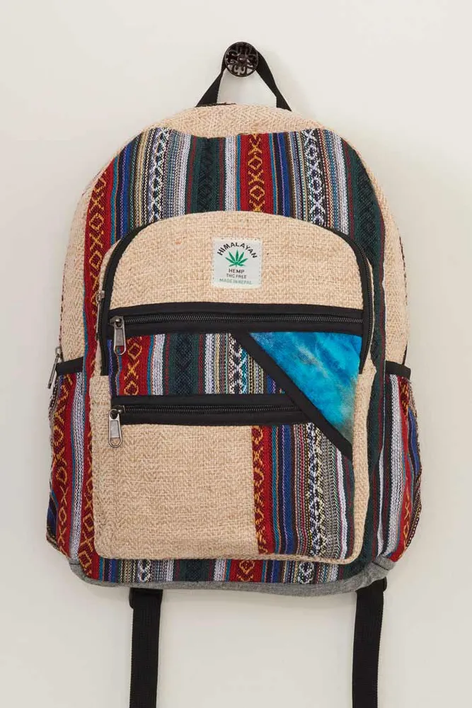 Earthbound Trading Small Rainbow Hemp Jacquard Backpack | Hamilton Place