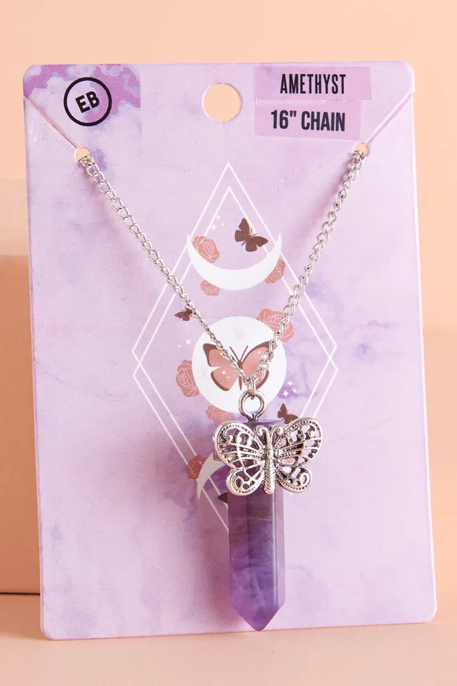 Earthbound Trading Butterfly Amethyst Necklace | Hamilton Place