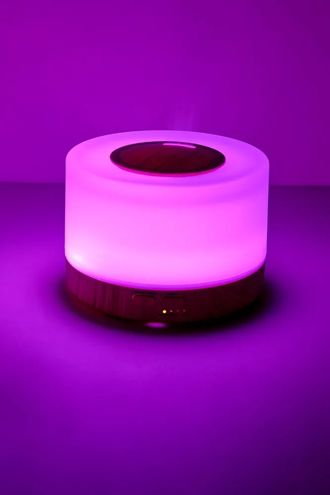 Earthbound Trading Light Wood Essential Oil Diffuser with Bluetooth ...