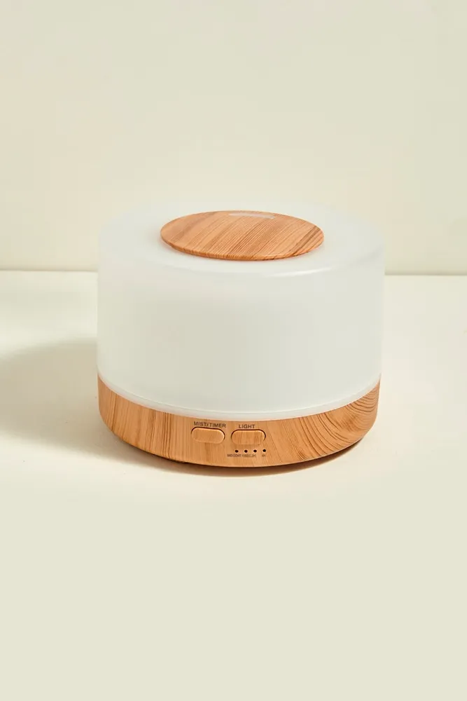 Earthbound Trading Light Wood Essential Oil Diffuser with Bluetooth ...