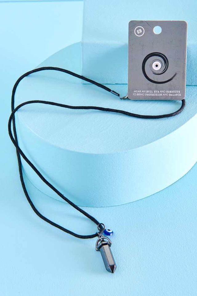 Earthbound Trading Hematite Evil Eye Necklace | Hamilton Place