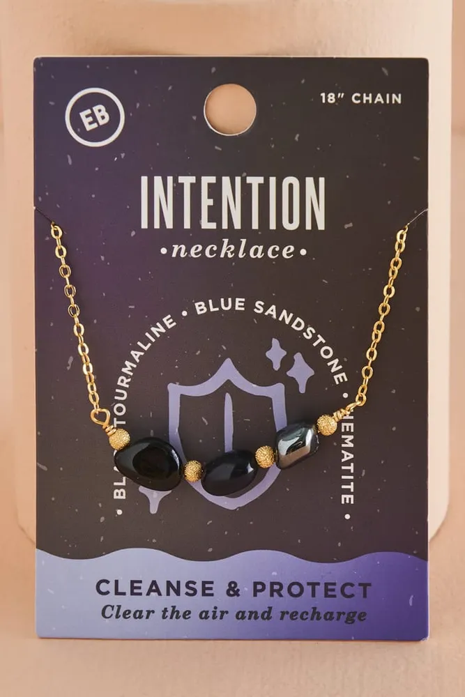 Earthbound Trading Cleanse & Protect Crystal Intention Necklace ...