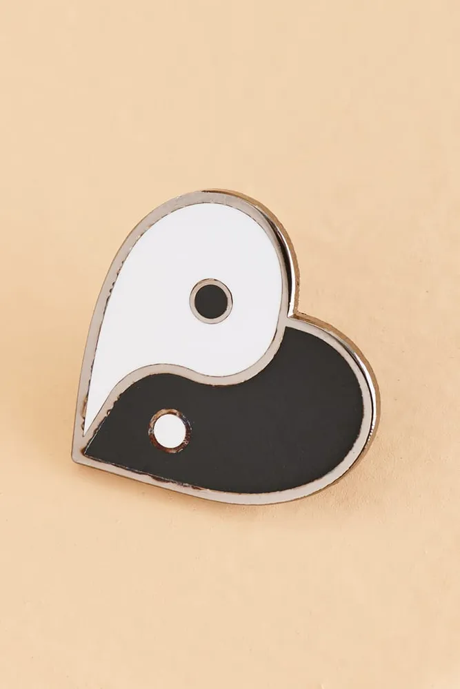 Earthbound Trading Yin Yang Heart Enamel Pin | Hamilton Place