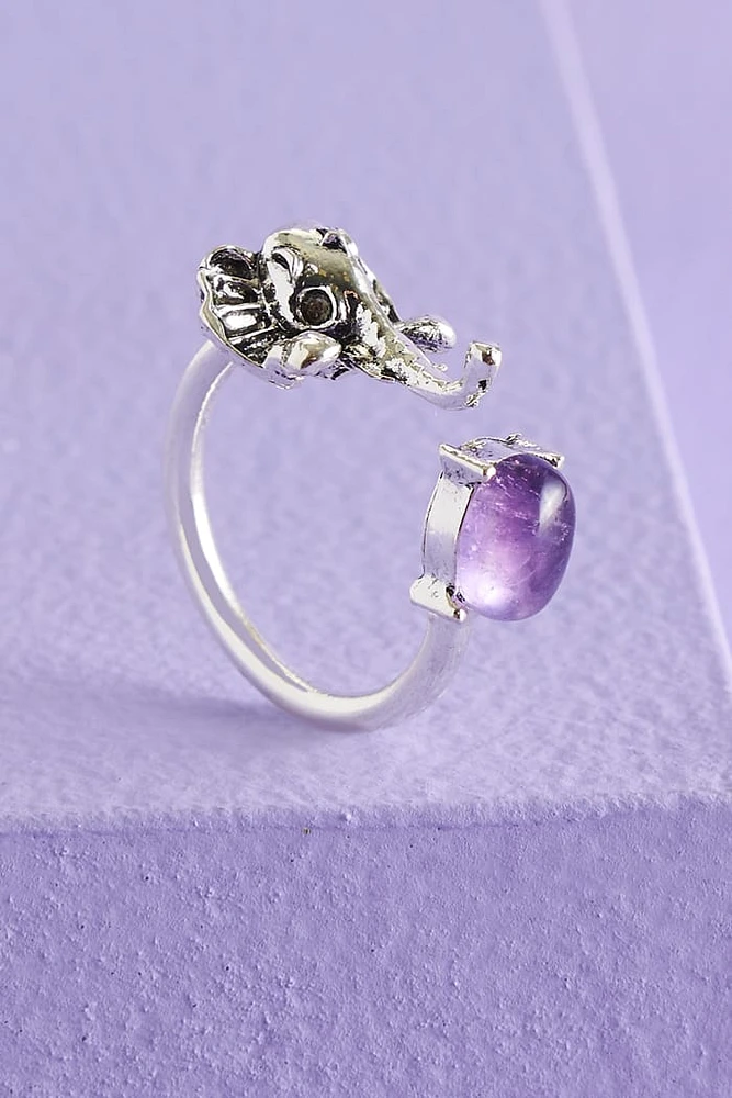 Earthbound Trading Amethyst Elephant Ring | Hamilton Place