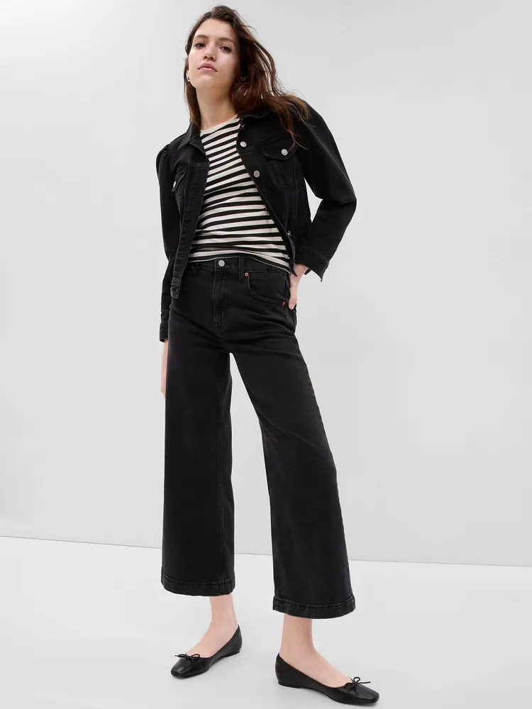 Gap High Rise Stride Wide-Leg Ankle Jeans with Washwell | Mall of America®