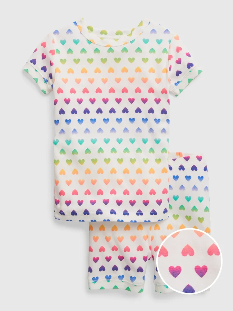 Gap BabyGap 100% Organic Cotton Rainbow Heart PJ Shorts Set | Mall of America®