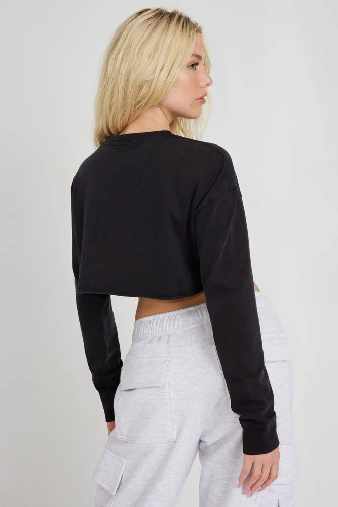 Garage Chopped Contrast Stitch Long Sleeve Top | Mall of America®