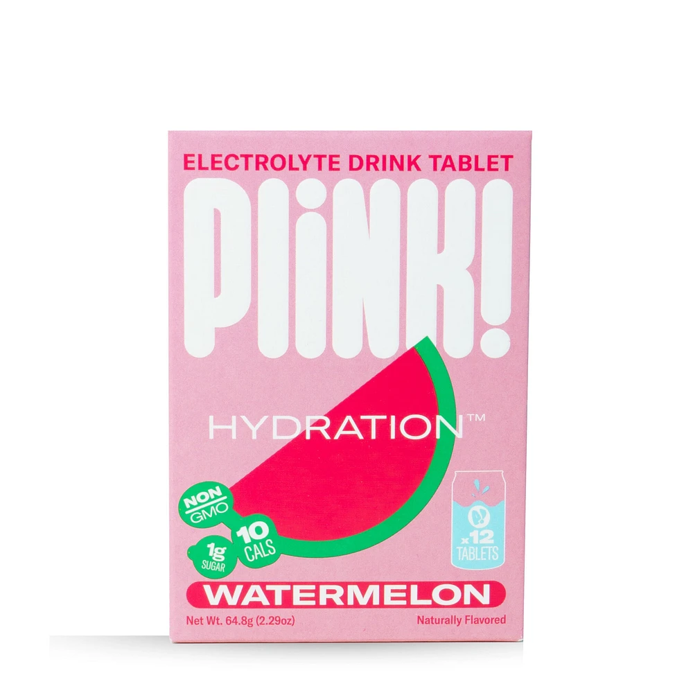 GNC Plink! Electrolyte Drink Tablets - Watermelon - 12 Tablets (12 ...