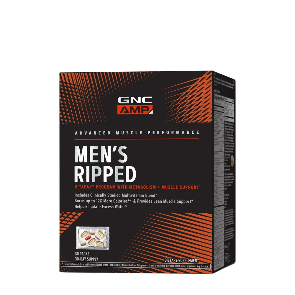 GNC AMP Men's Ripped Vitapak Program (30 Servings) Healthy - 30 Packs ...