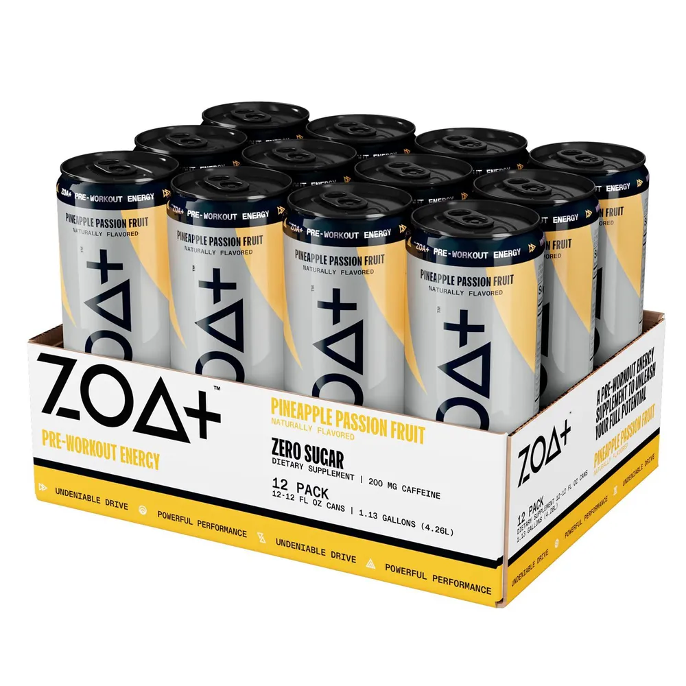GNC ZOA + Pre-Workout Energy Supplement - Pineapple Passion Fruit - 12 Cans | Mall of America®
