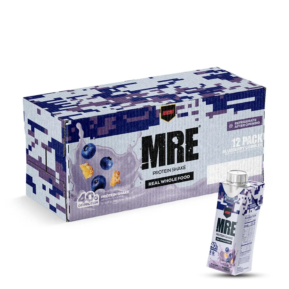 GNC REDCON1 Mre Protein Shake Rtd - Blueberry Cobbler - 12 Cartons ...