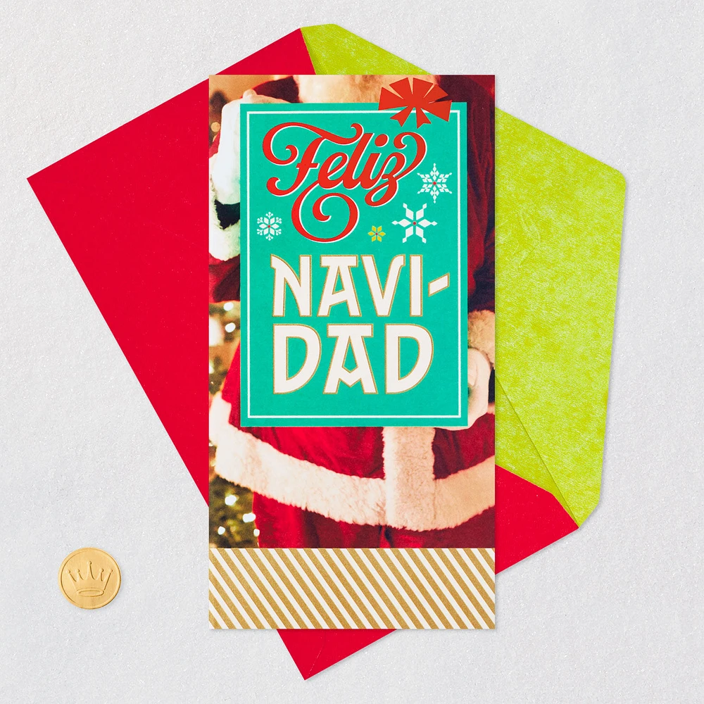 Hallmark Feliz Navidad Santa Spanish-Language Money Holder Christmas ...