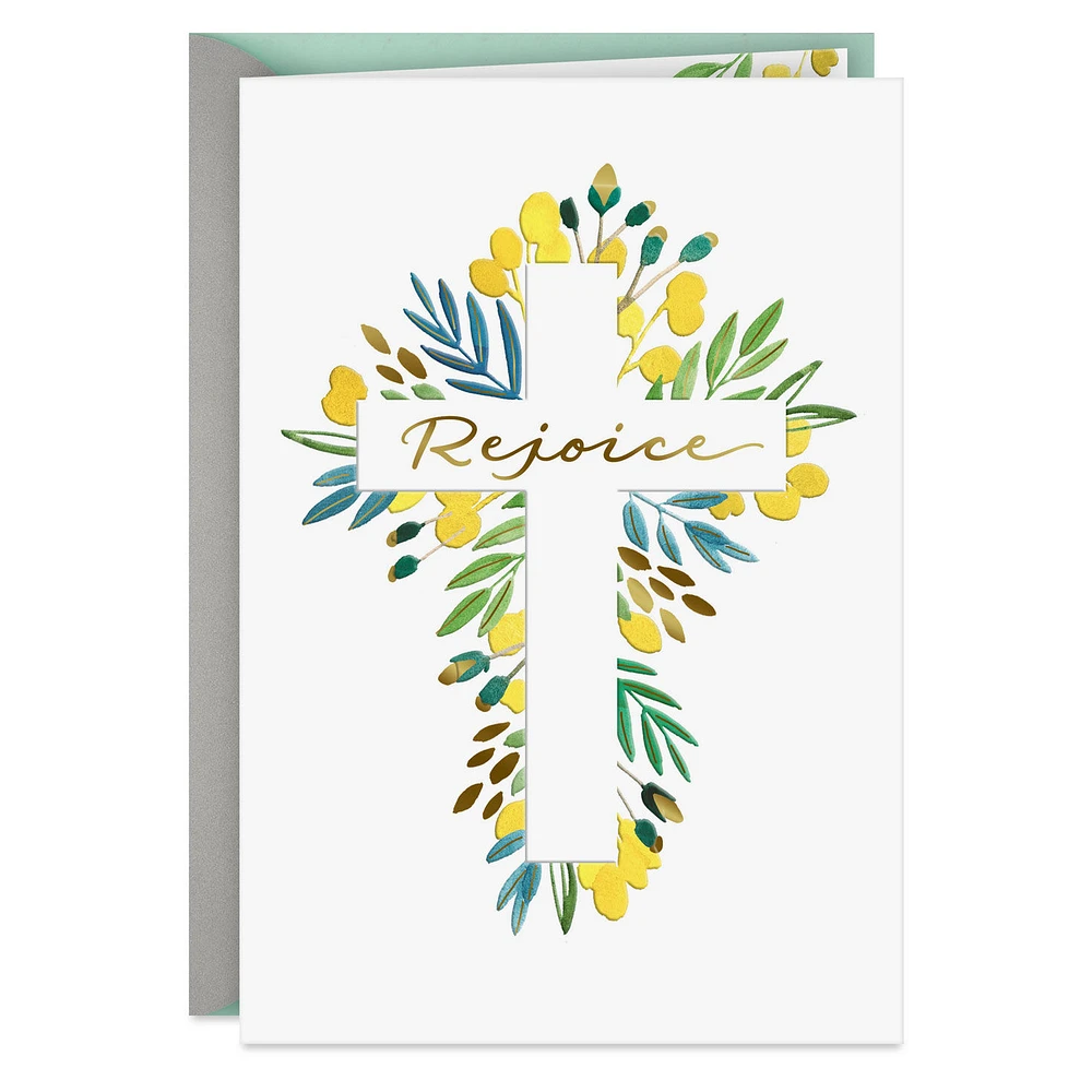 Hallmark Rejoice Floral Cross Easter Card for only USD 2.99 | Hallmark ...