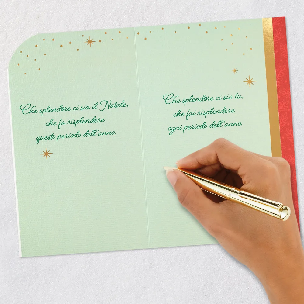 Hallmark You Brighten the Year Italian-Language Christmas Card for only ...