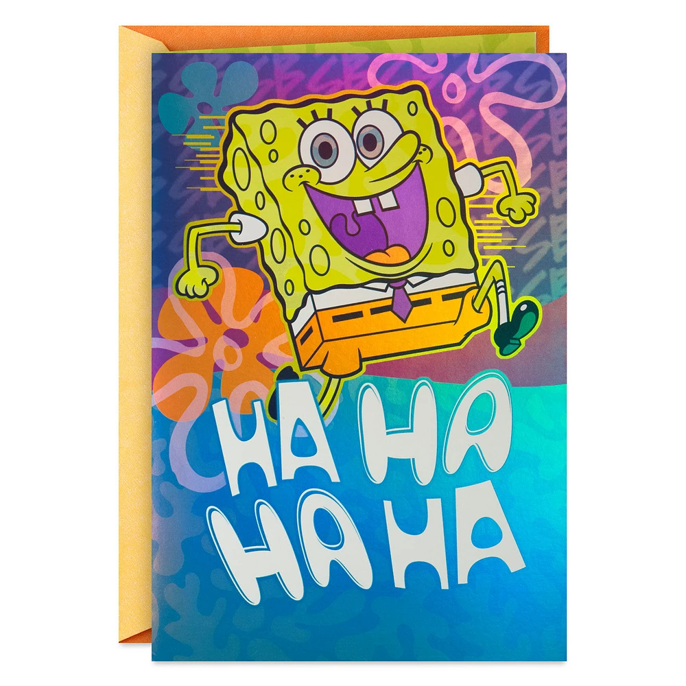 Hallmark Nickelodeon SpongeBob SquarePants Wishing You Laughs Birthday ...