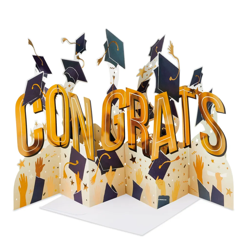 Hallmark Jumbo Hats Off to You 3D Pop-Up Graduation Card | CoolSprings ...