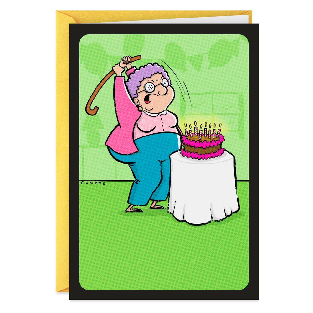 Happy Birthday Old Lady Cartoons