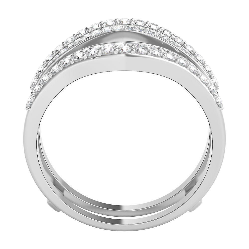 Helzberg 3/4 ct. tw. Diamond Ring Enhancer 14K White Gold | Mall of ...