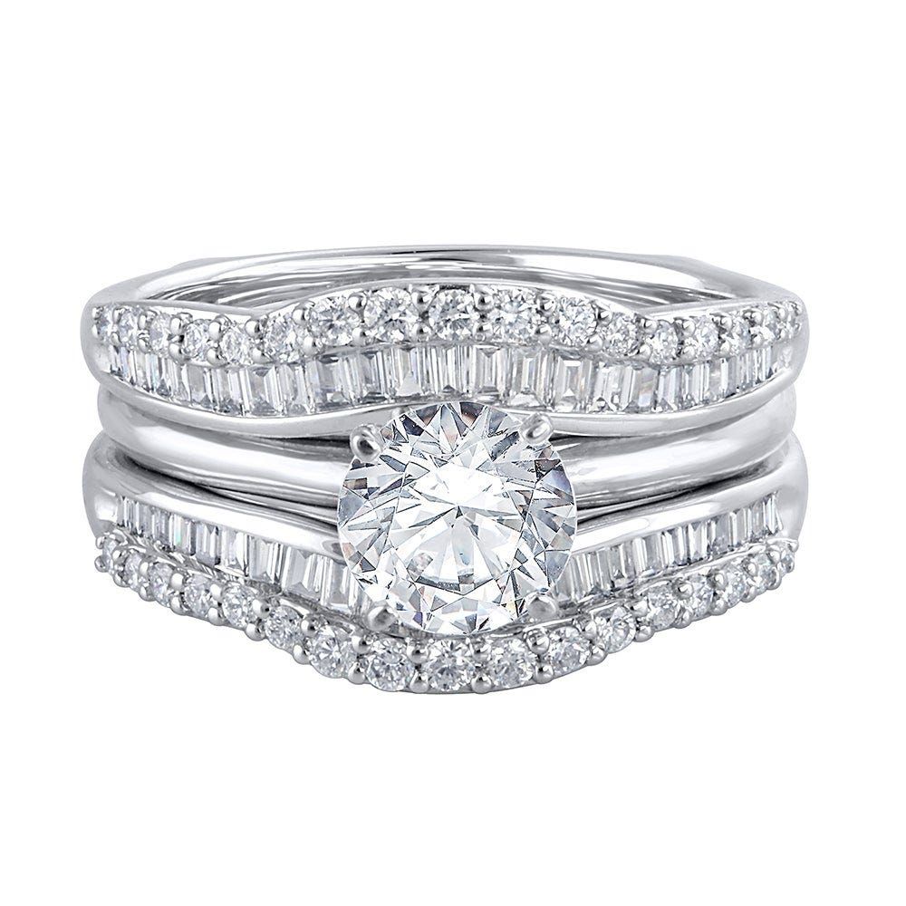 Helzberg 3/4 ct. tw. Diamond Ring Enhancer 14K White Gold | Mall of ...