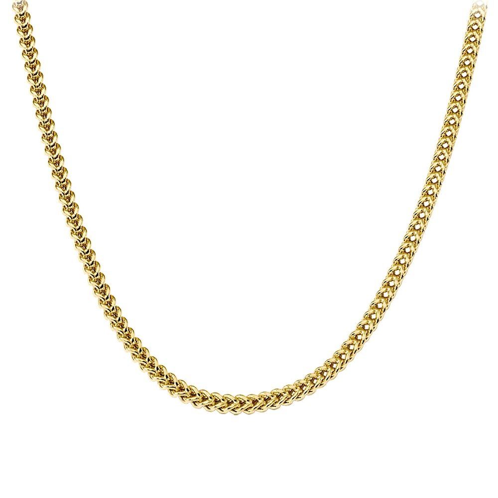 Helzberg Men's Franco Chain in 14K Yellow Gold, 24" | Mall of America®