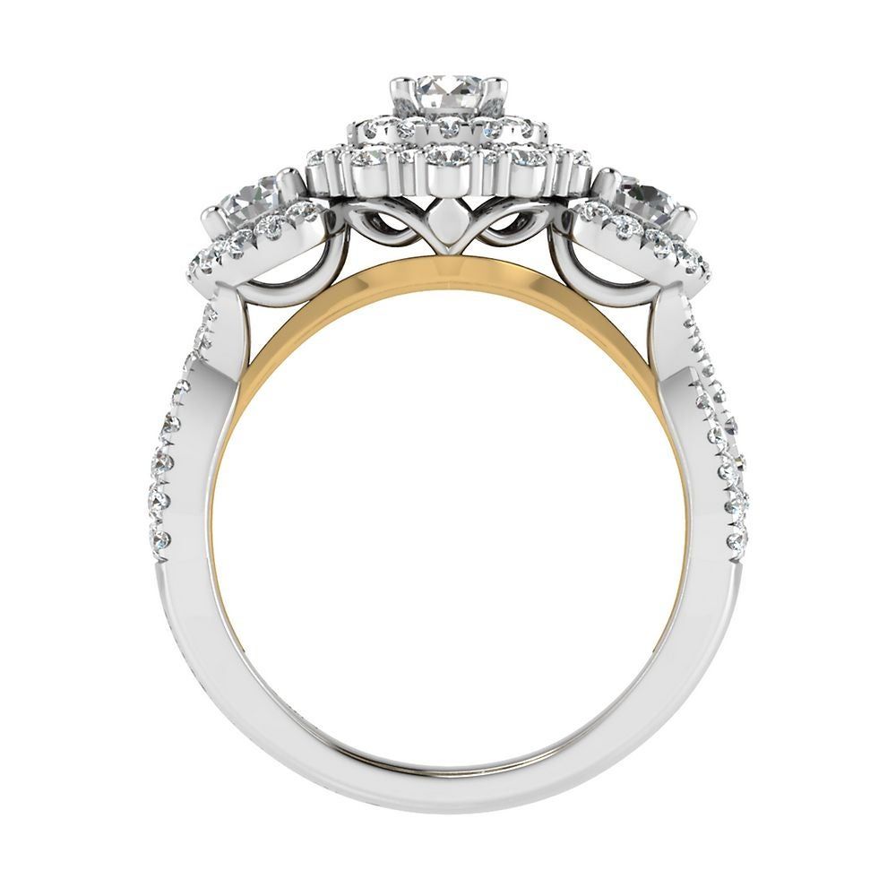 Helzberg TRULY™ Zac Posen 1 1/4 ct. tw. Diamond Three-Stone Ring 14K ...