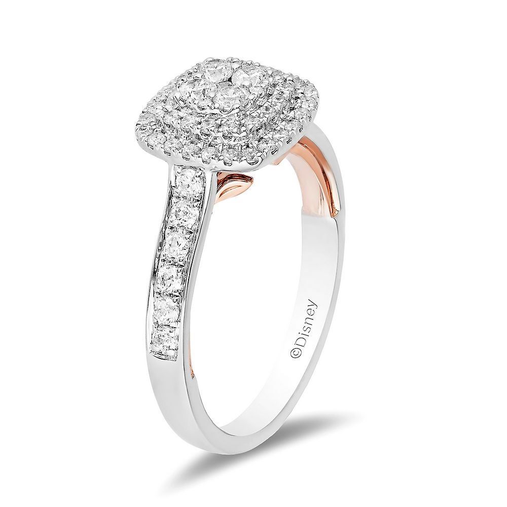 Helzberg Enchanted Disney 5/8 ct. tw. Diamond Belle Engagement Ring 14K ...