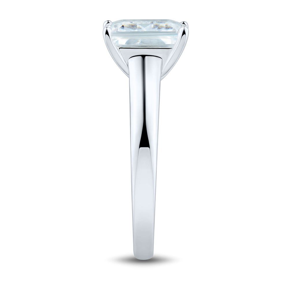 Helzberg Lab grown diamond emerald-cut solitaire engagement ring 14k ...