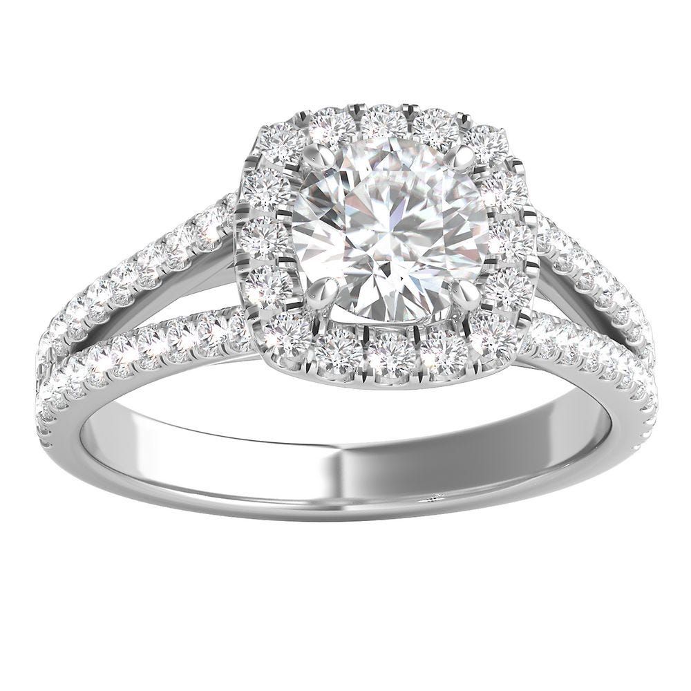 Helzberg 1 1/2 ct. tw. Diamond Engagement Ring 14K White Gold | Mall of ...